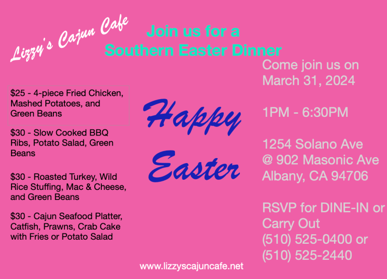 Experience a Southern Easter at Lizzy’s Cajun Cafe – Lizzy's Cajun Cafe